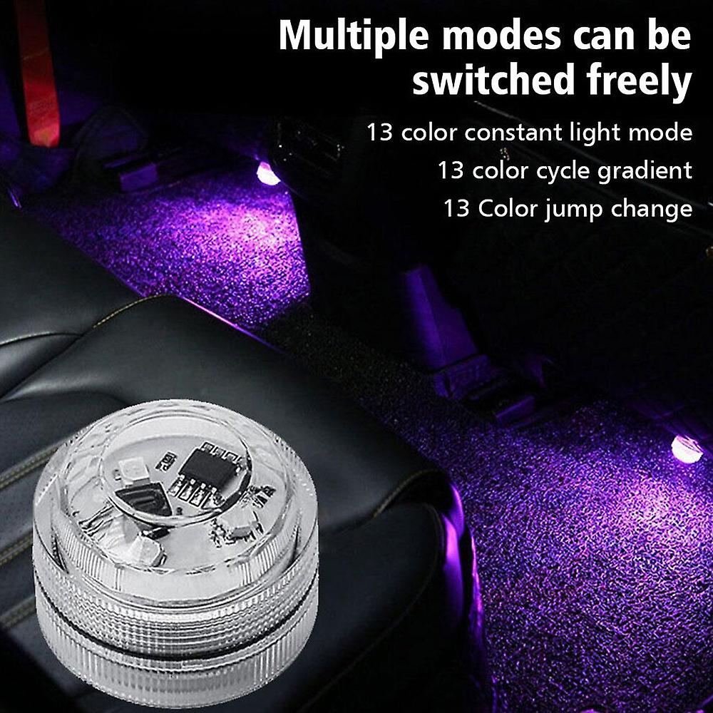 Wireless LED Car Interior Ambient Light,Remote Control,Auto Roof Foot ...