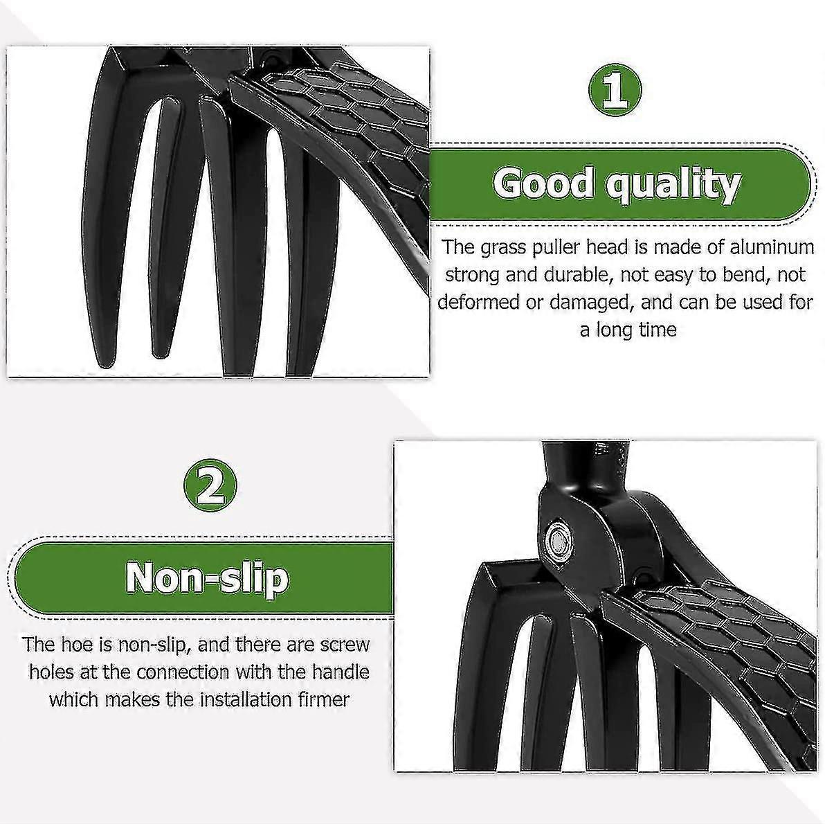 Metal Weed Removal Head Garden Stand-up Weed Puller Tool Handheld Weed ...