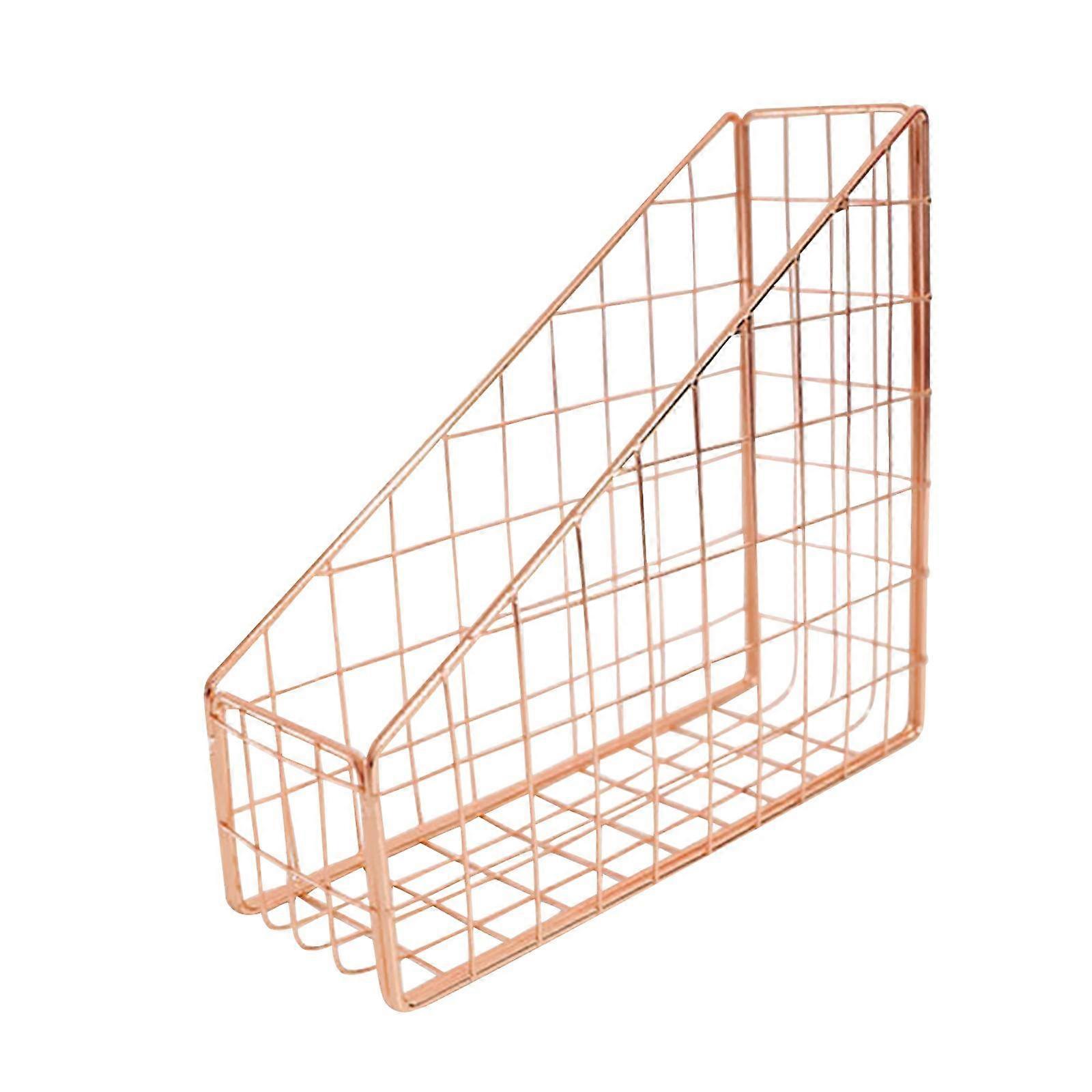 Desktop Magazine File Holder Document Rack Free Standing Metal Wire ...