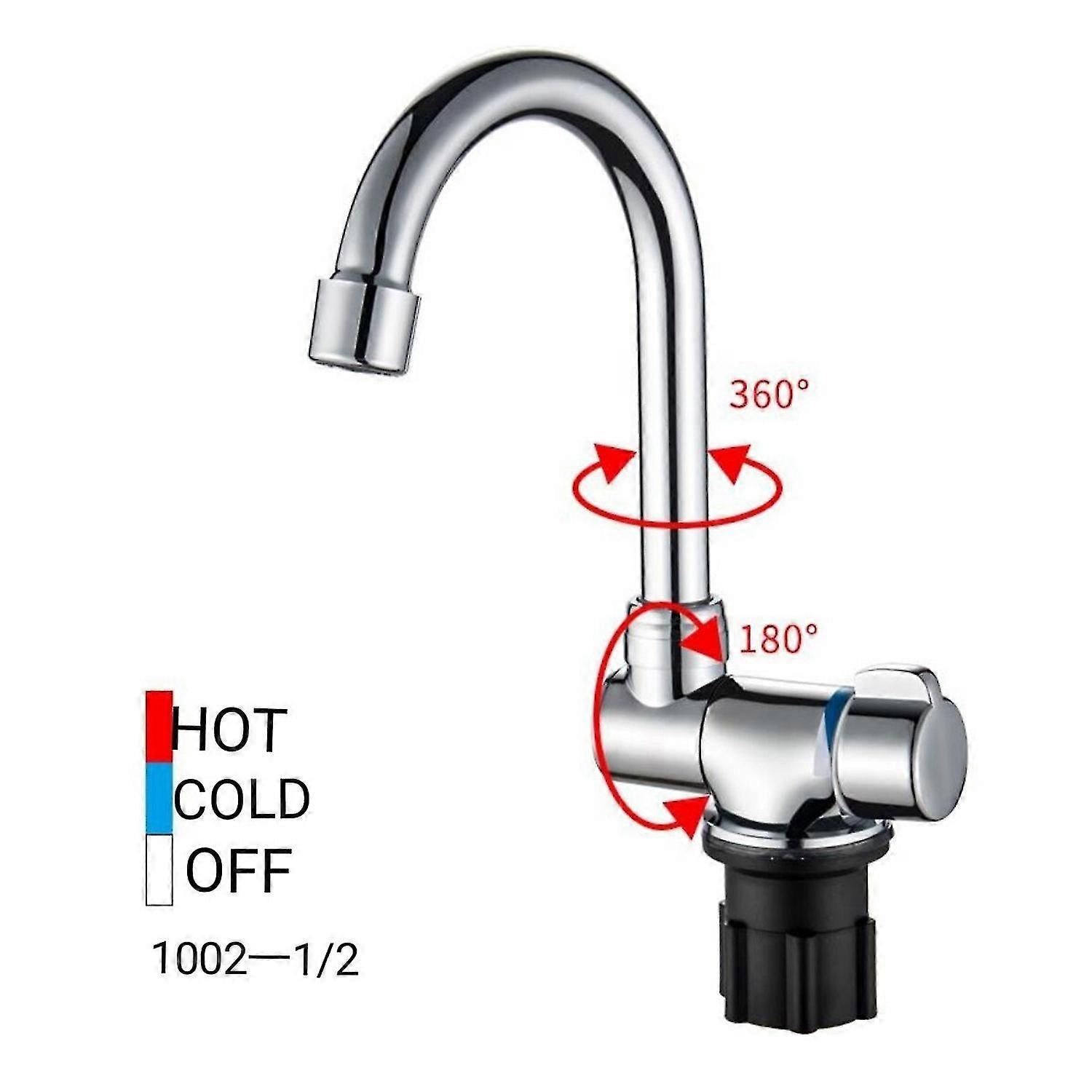 Foldable Kitchen Faucet 360 Dgree Rotation Sink Water Tap Single Handle ...