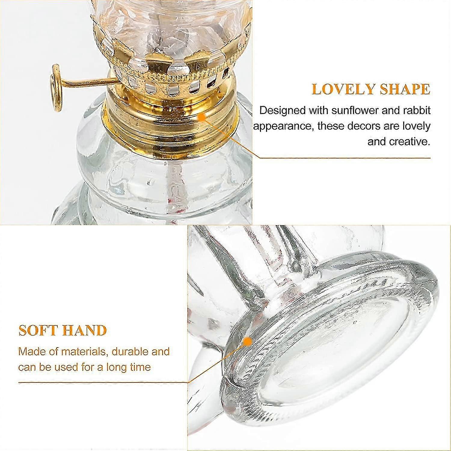 Set Kerosene Lamp Glass Oil Lamp Storm Lamp Vintage Hurricane Lantern ...