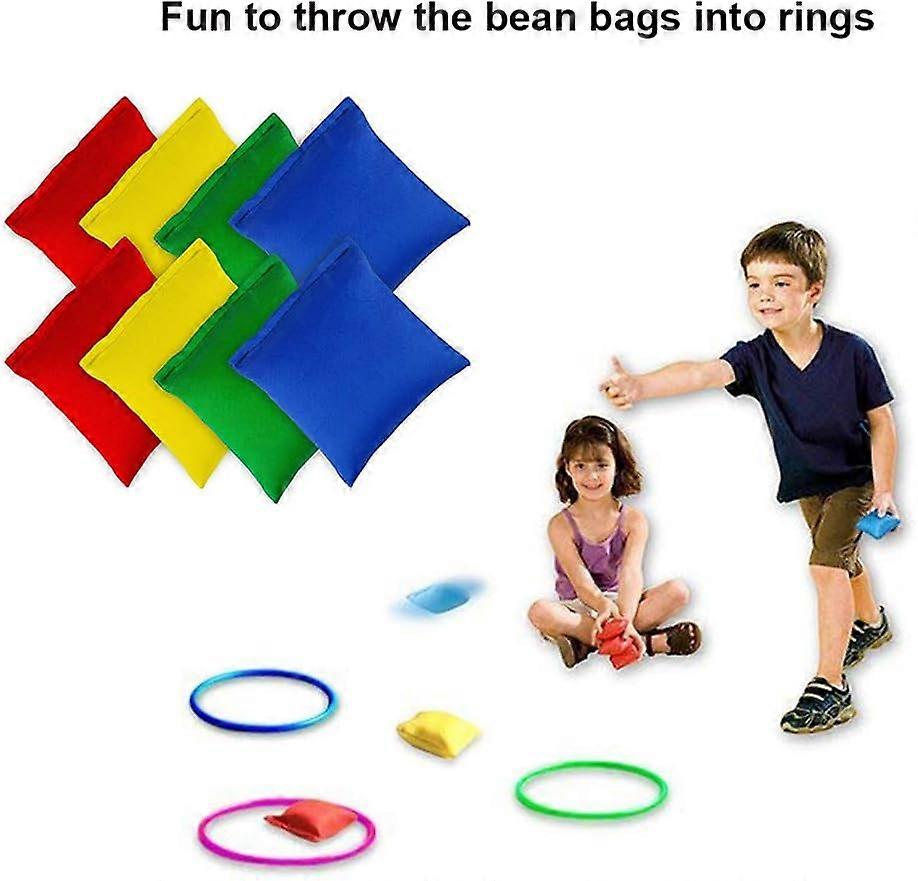 Toss Game Sets, Include 8pcs Nylon Bean Bags and 8pcs Throwing Rings ...