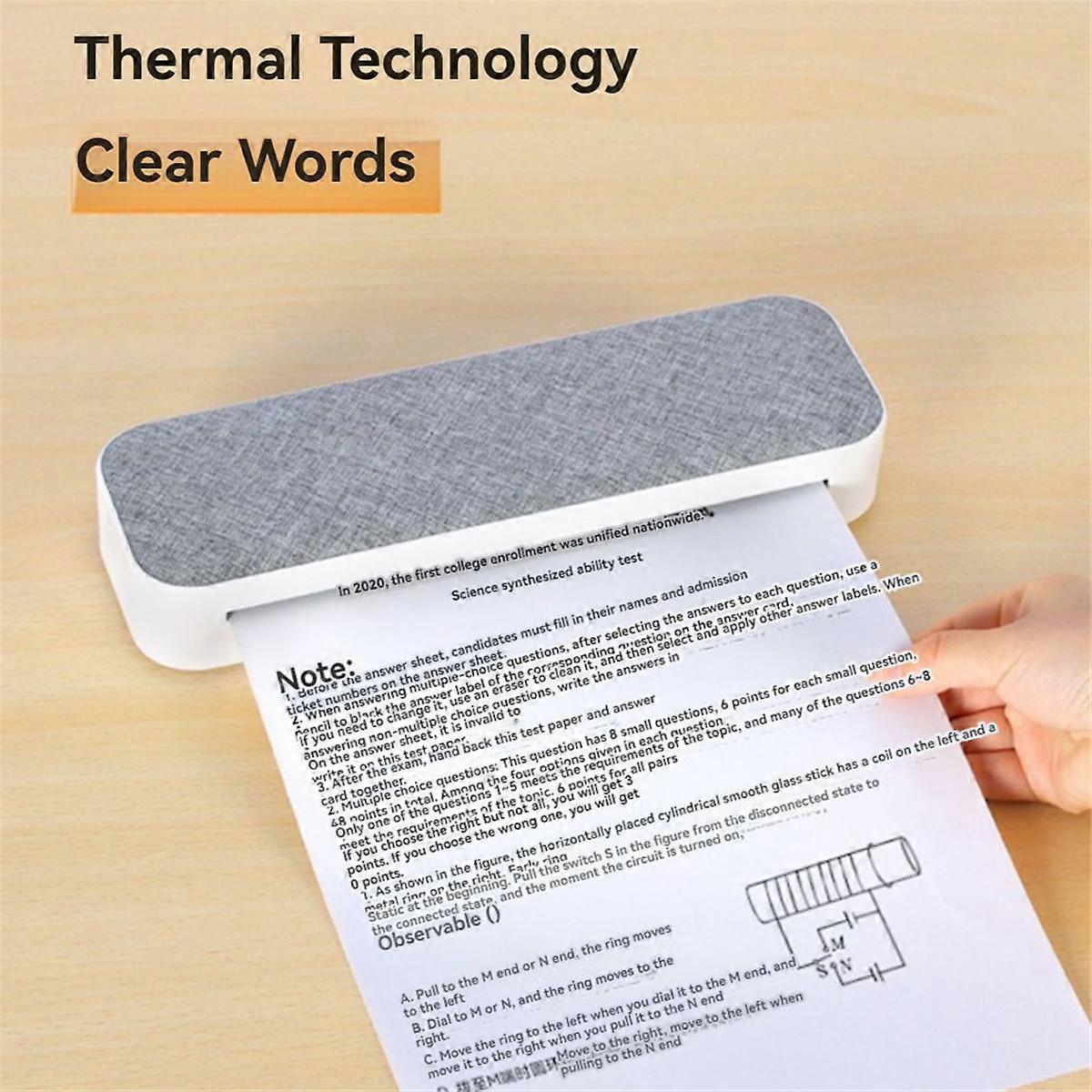 100 Sheets A4 Thermal Paper for A40 Portable Printer Quick Drying Long ...