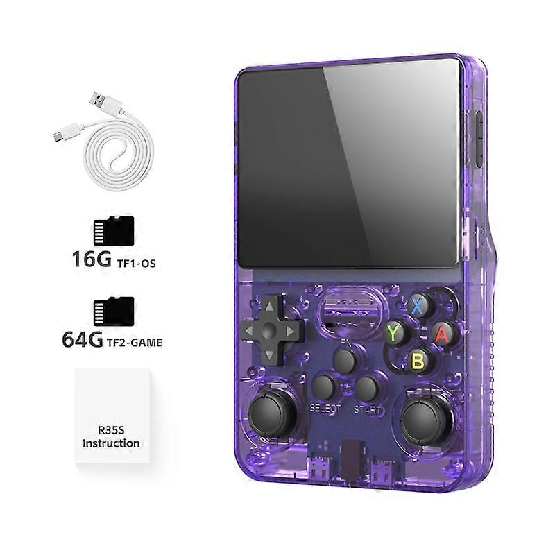 R35S Plus R36S Retro Handheld Video Game Console Linux System 3.5 Inch ...