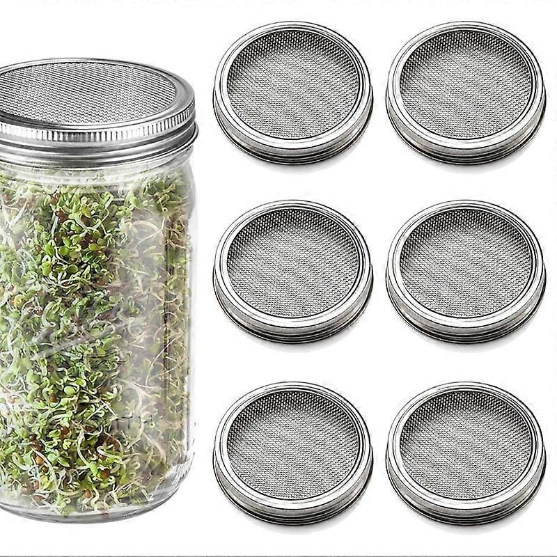 Stainless Steel Seed Sprouting Lid Wide Mouth Mesh Screen Strainers ...