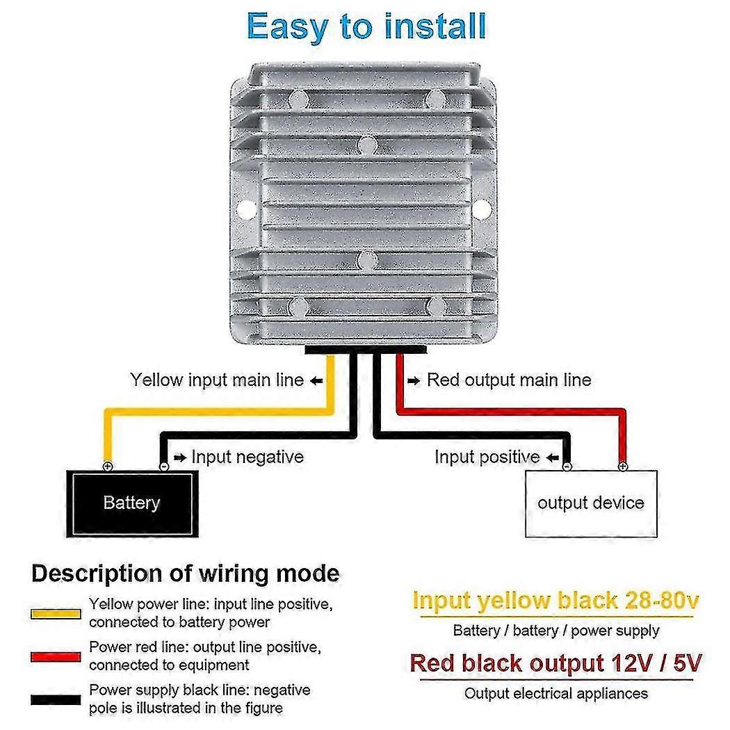 Dcdc Converter Voltage 48v To 12v 10a 120w Voltage Converter Waterproof Buck Transformer Power ...