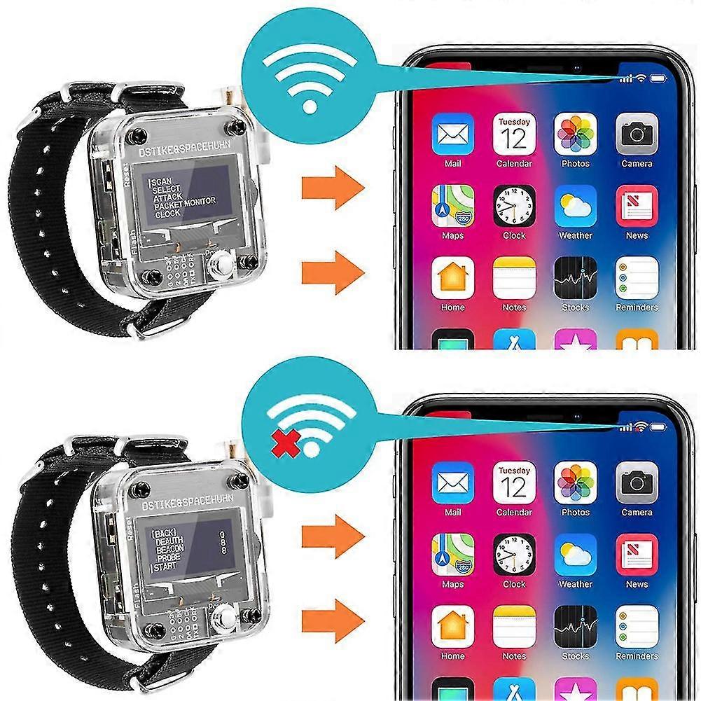 Wifi Deauther Watch V3 Esp8266 Programmable Development Board Wearable Smartwatch Oled/control ...
