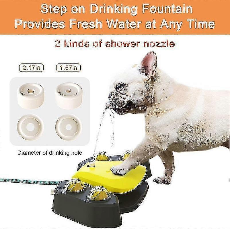 Dog Sprinkler Outdoor Canine Water Fountain Easy Paw Activated 2 Aqua ...