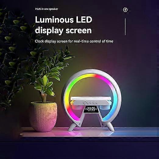 Wireless Charging Speaker, G Shaped LED Smart Table Lamp, Dimmable ...