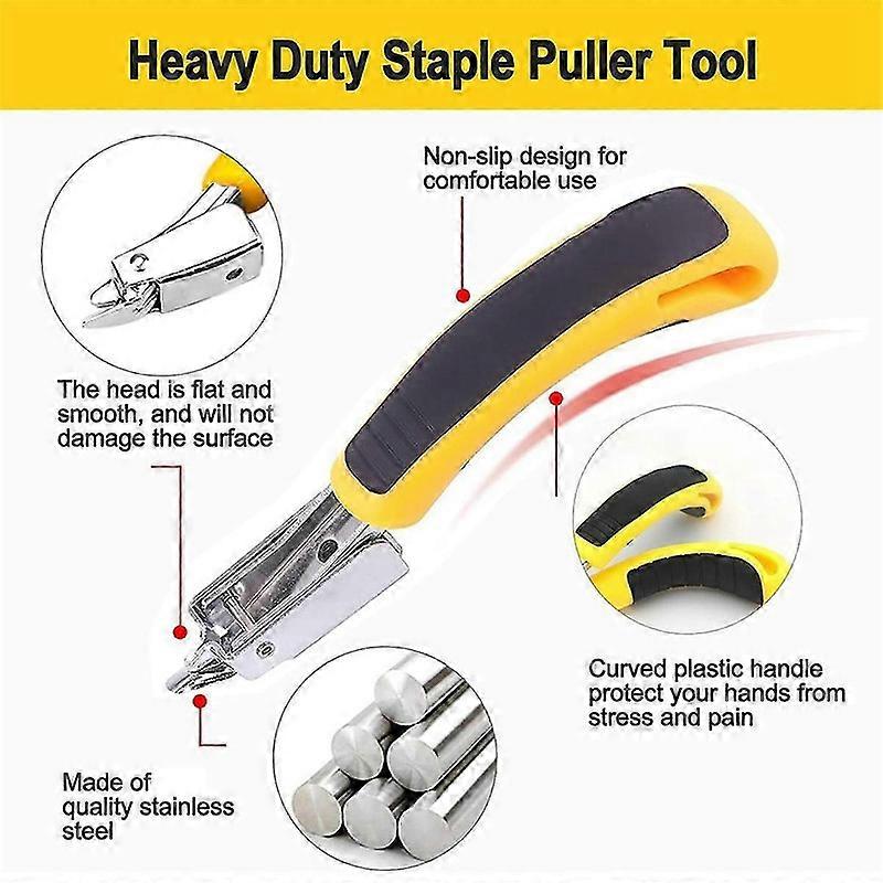 3Pcs Staple Remover, Heavy Duty Upholstery Staple Puller Tool with ...