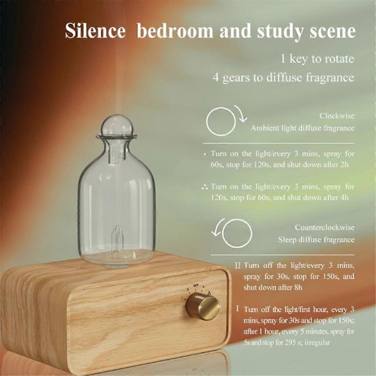Nebulizing Essential Oil Diffusers Cordless Rechargeable Wooden Glass ...