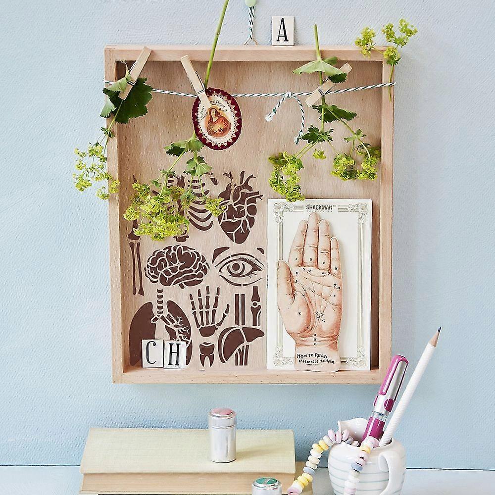 1pc Human Body Stencil 8.3x11.7 inch Plastic PET Painting Stencil Heart ...