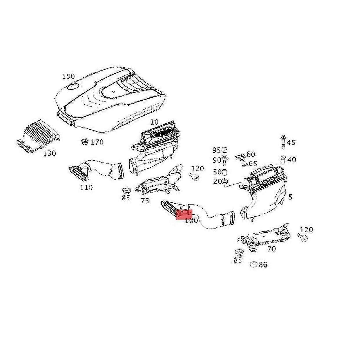 For S-Class W222 X222 S350 (2013 - 2014) Left Side Engine Air Intake ...