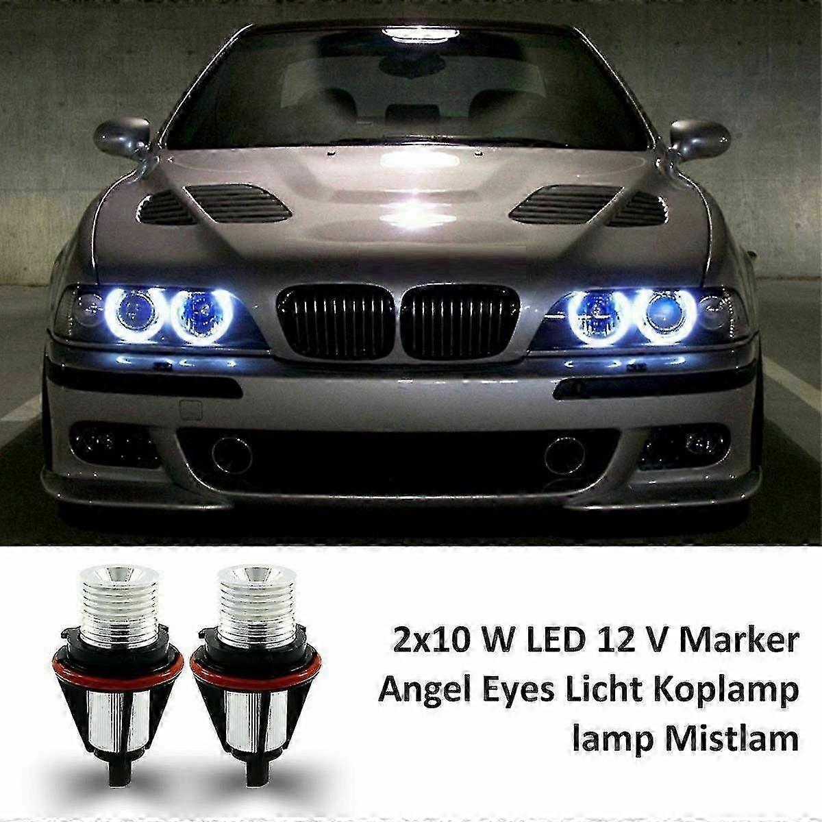 1pair 8000k White Led Angel Eye Marker Halo Light Bulbs Lamps | Fruugo UK