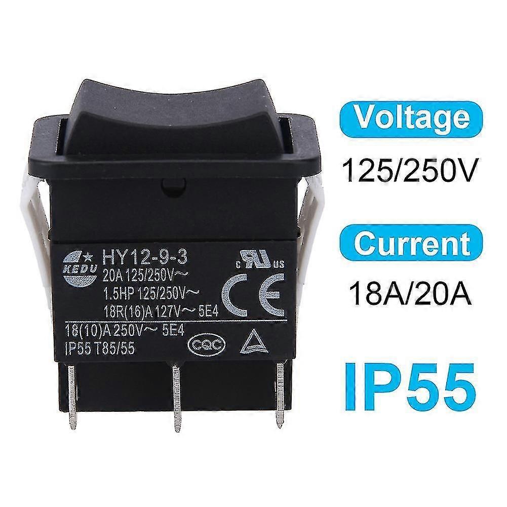 HY12-9-3 On Off ABS Push Button Safe Arc Easy Install Industrial Rocker ...