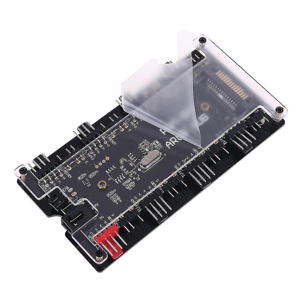 Pwm Fan+argb Led 2 In 1 Sync Hub Wireless Controller 1 To 8 Multi Way ...