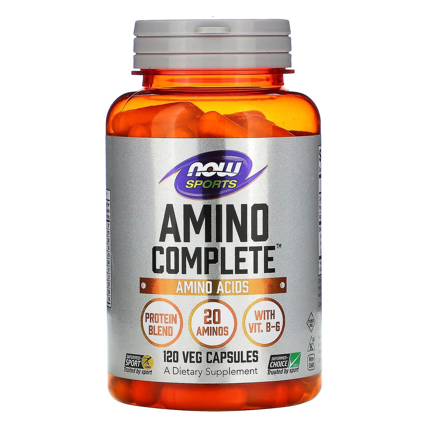 NOW Foods, Sports, Amino Complete, Amino Acids, 120 Veg Capsules ...