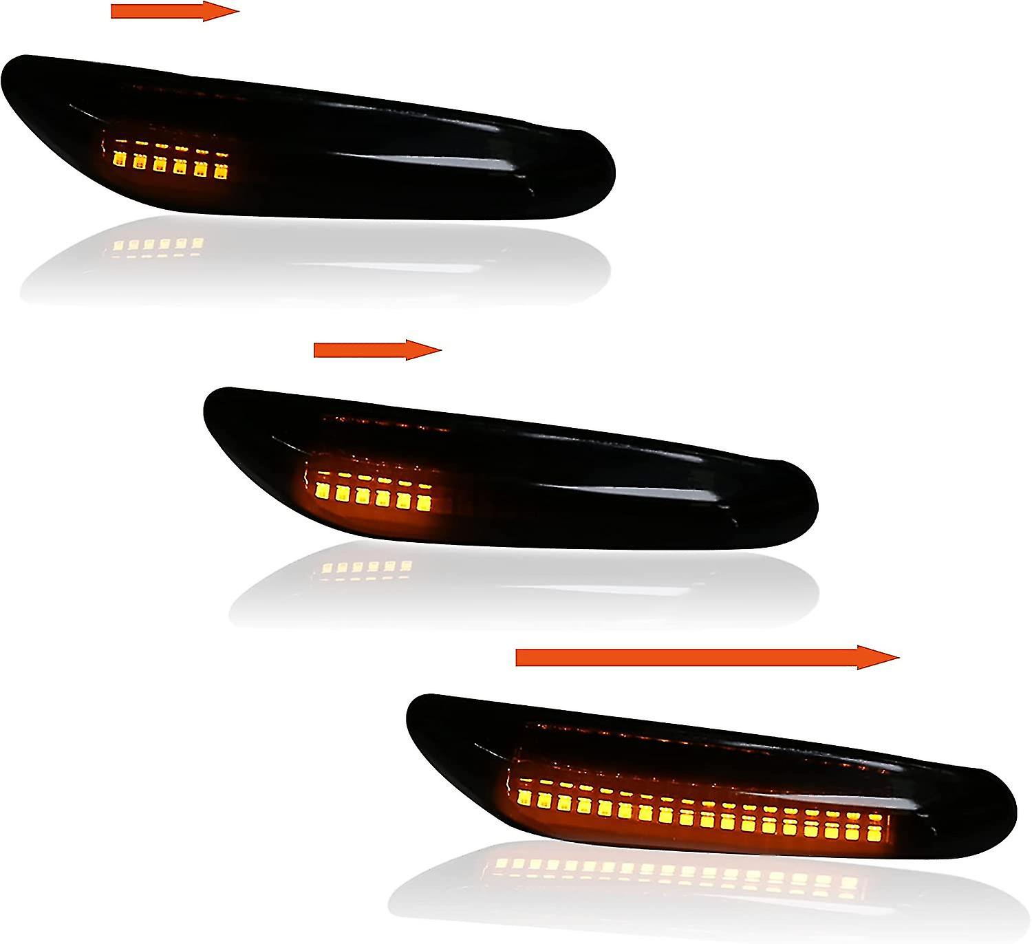 Sidomarkör Vrid Siganl Led Light Smoked Lens Sekventiell dynamisk indikator för BMW E82 E87 E90 ...