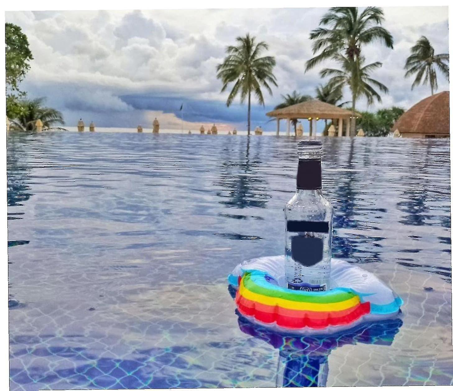 Inflatable Drink Holder, Mini Water Coasters Floating Inflatable Cup ...