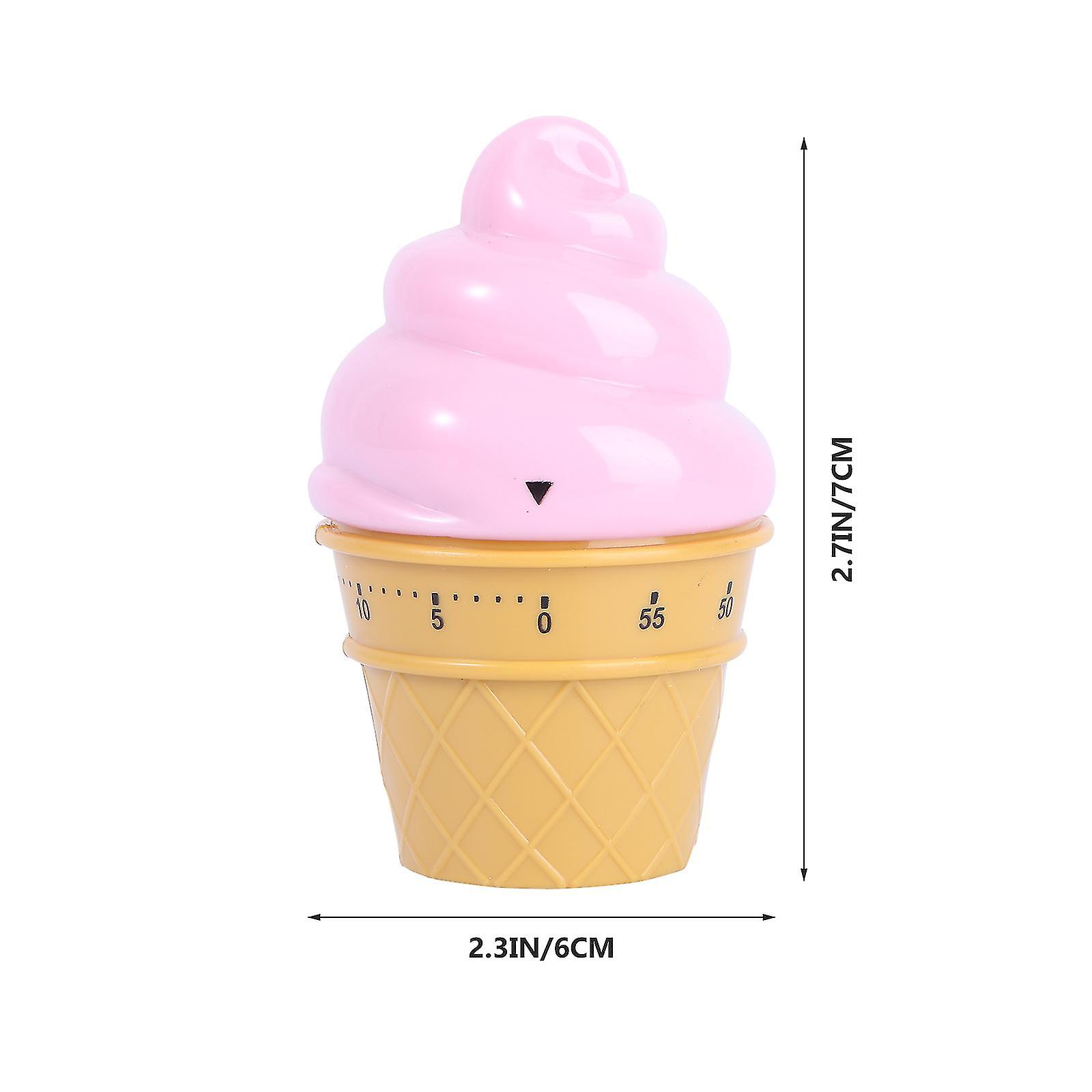 1pc Funny Ice Cream Mechanical Timer Practical Kitchen Timer Reminder ...