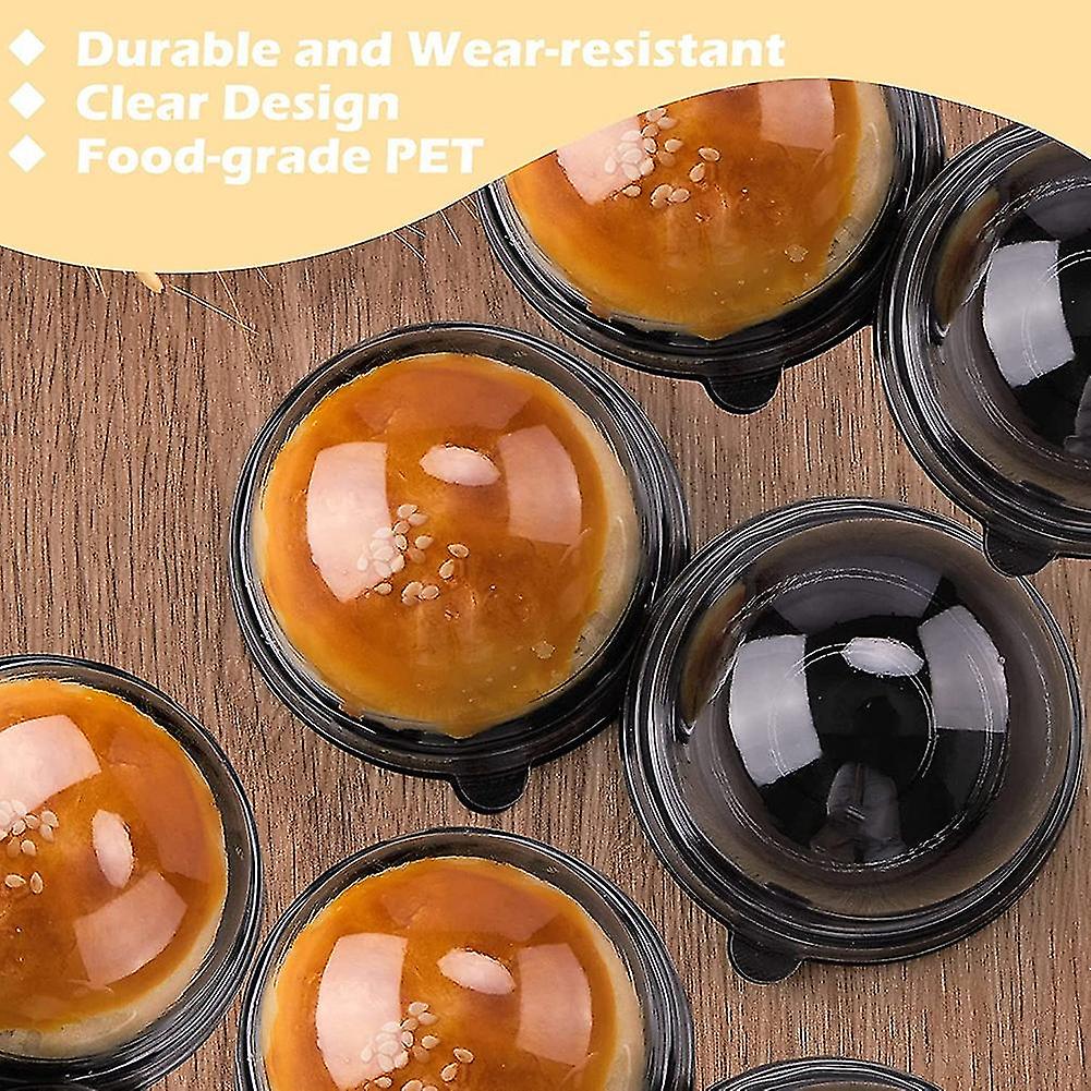 50 Pack Mini Cupcake Containers Clear Plastic Cake Box With Dome Lids ...