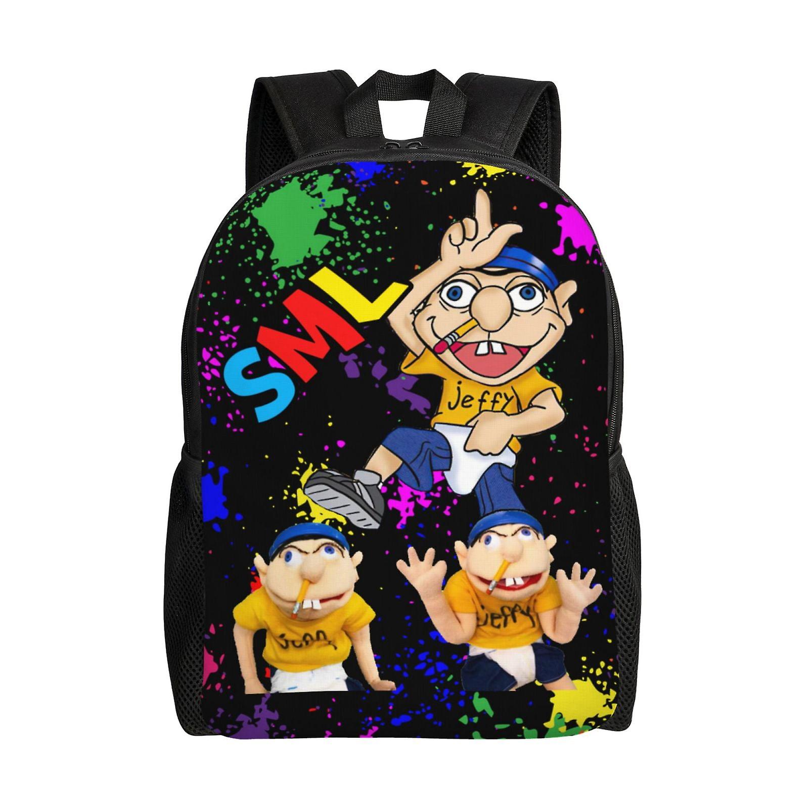 SML Jeffy Logo Unisex Backpack Laptop School Bag College Student ...