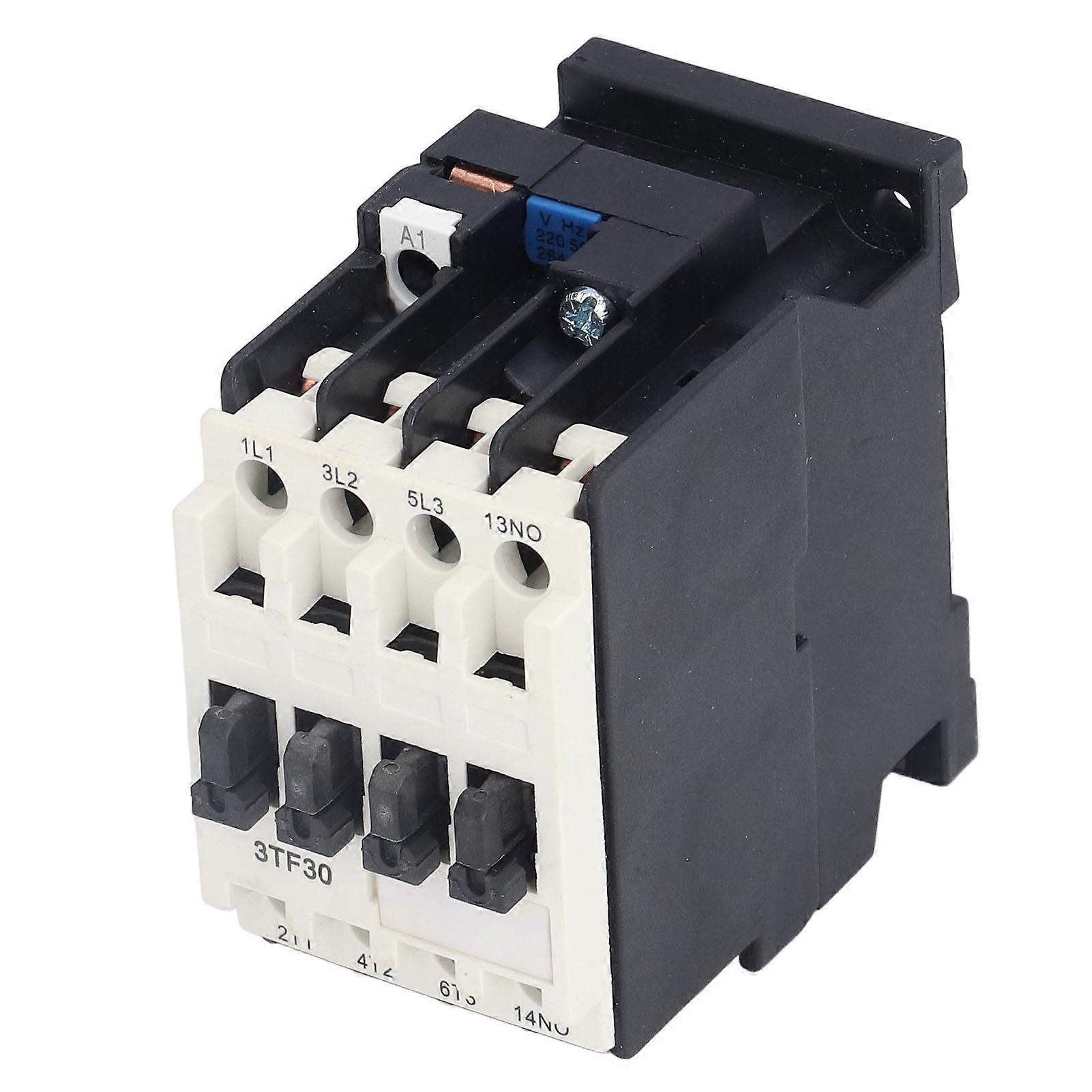 AC Contactor DIN Rail Mount Circuit Control Contactor 220V 50Hz 9A 1 ...