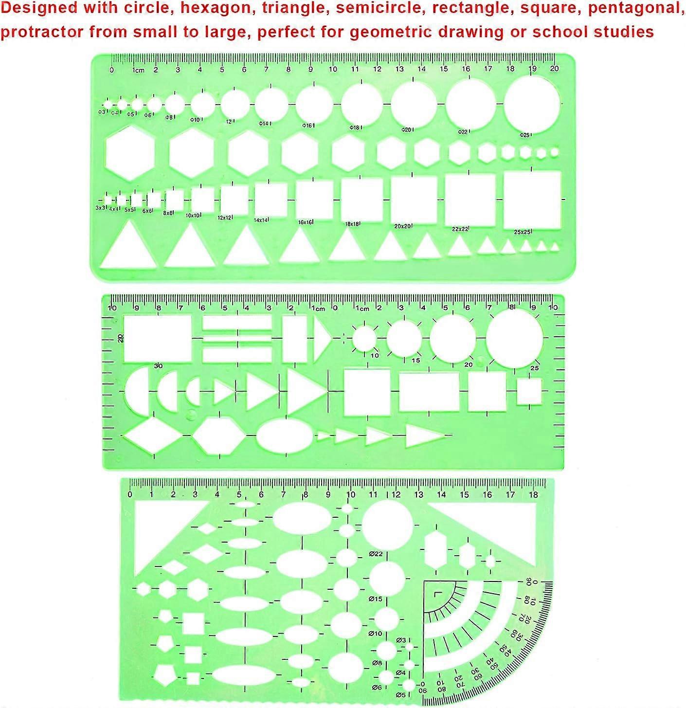 2024,9 Pieces Drawings Templates French Curve Geometric Templates ...