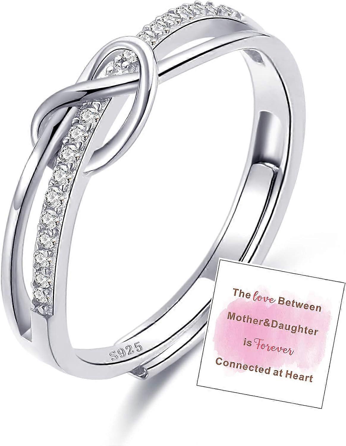 Sterling Silver Ring Forever Linked Silver Rings for Women S925 ...