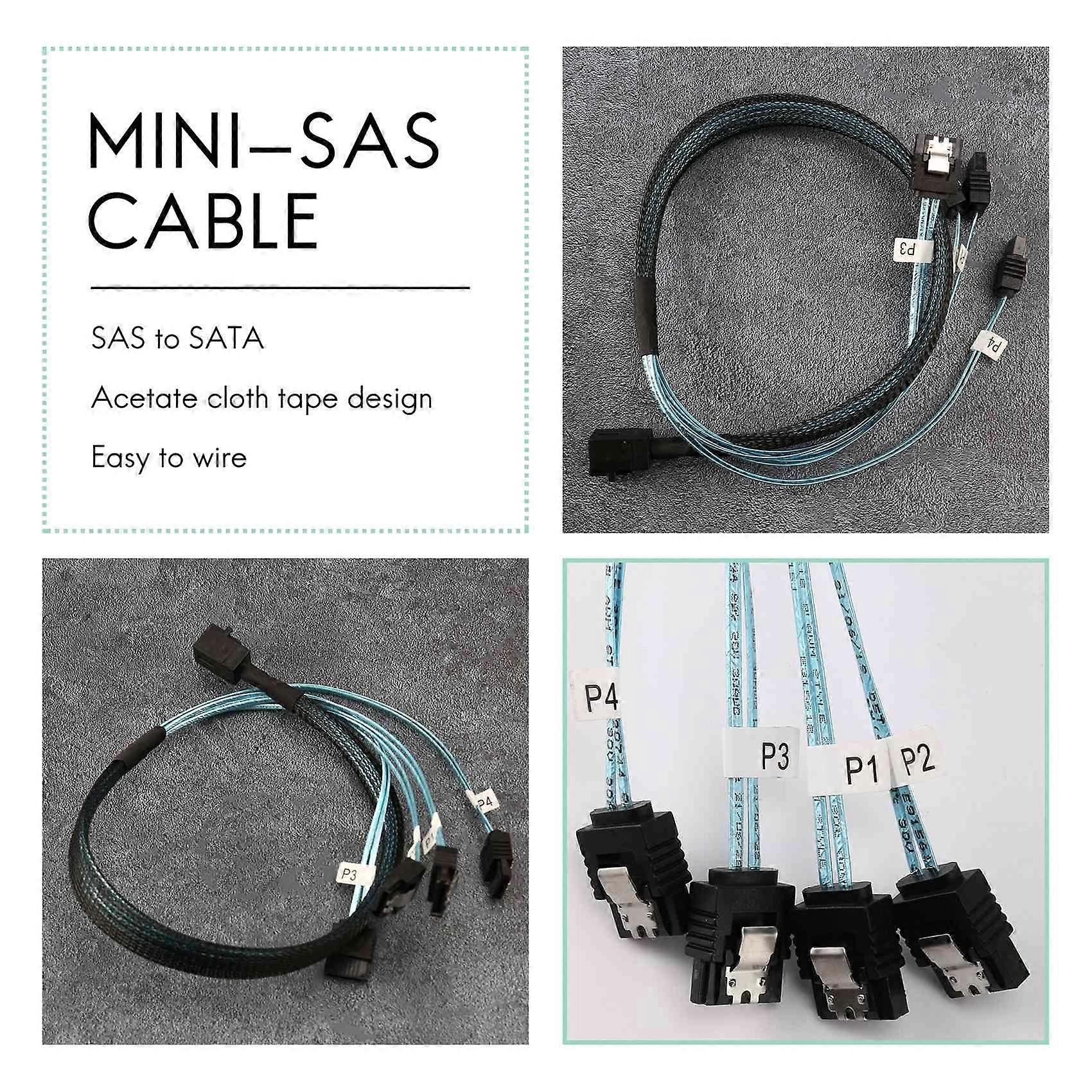 Internal Mini to SATA Cable, SFF-8643 to SATA Forward Breakout ...