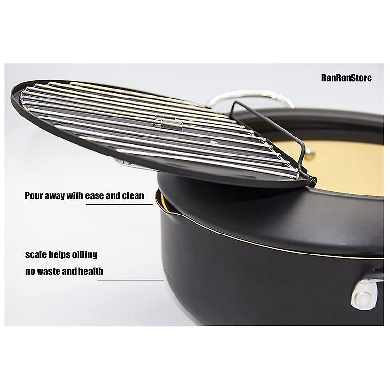 Frituregryde gryde, rustfrit stål med temperatur kontrol og låg japansk ...