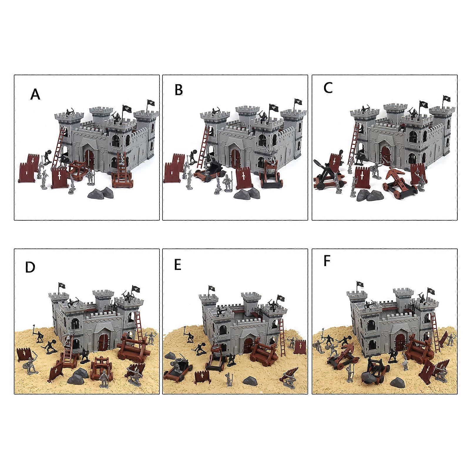 Castles Collection Toy Set Knights Castle Plastic Playset Educational ...