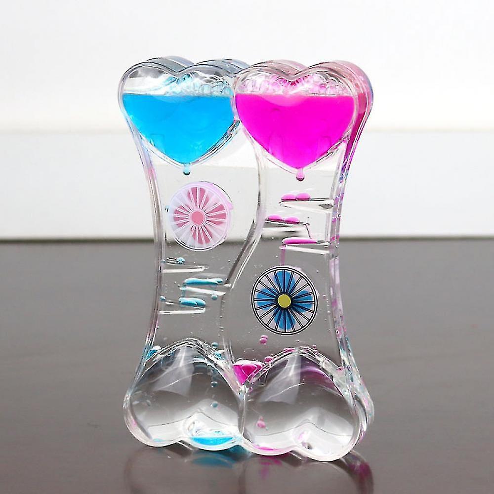 Purple blue dual color oil hourglass floating liquid motion bubble drip ...