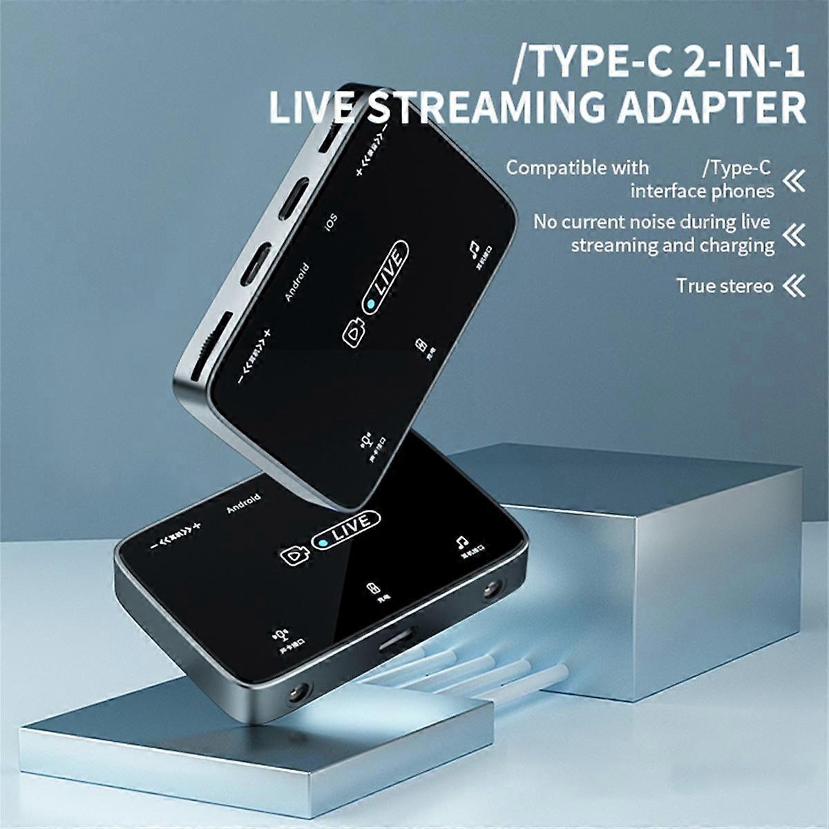 New Suitable for Lighting/TypeC Universal Stereo Live Broadcast Sound ...