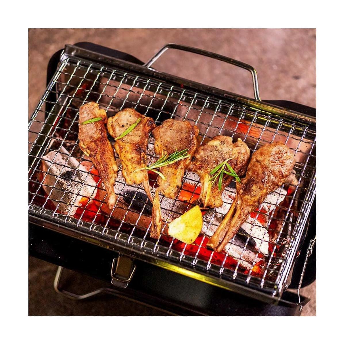 Tabletop Barbecue Suitcase Grill Charcoal Stove Box Durable Outdoor ...