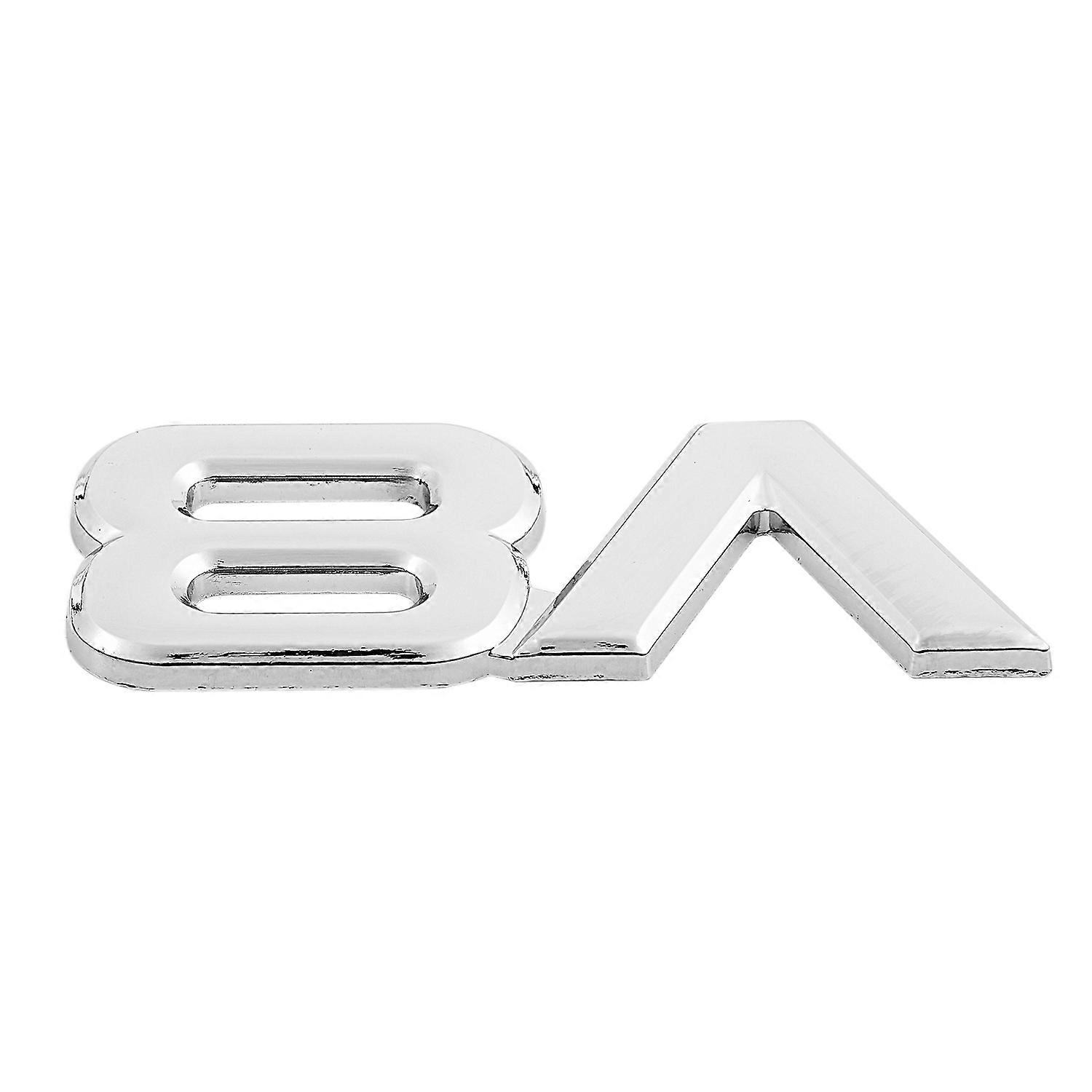 3D Silver Auto Motor V8 Car Rear Emblem Decal Badge Sticker 7.5x3.5cm ...