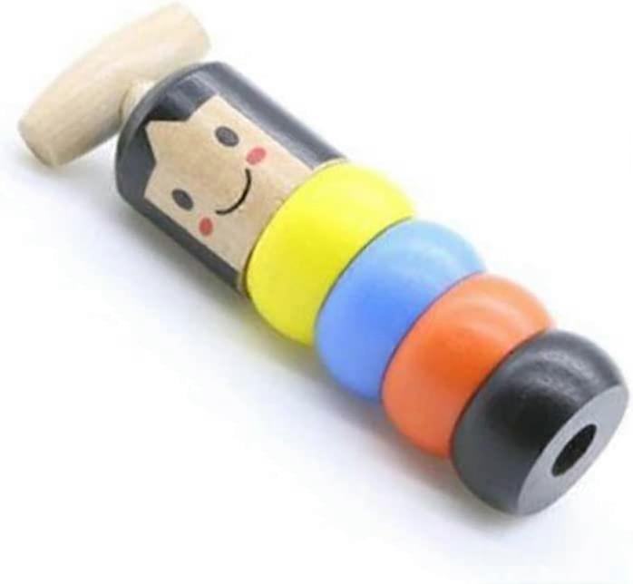 Immortal Daruma Small Wooden Man Magic Toy, Unbreakable Wooden Magic ...
