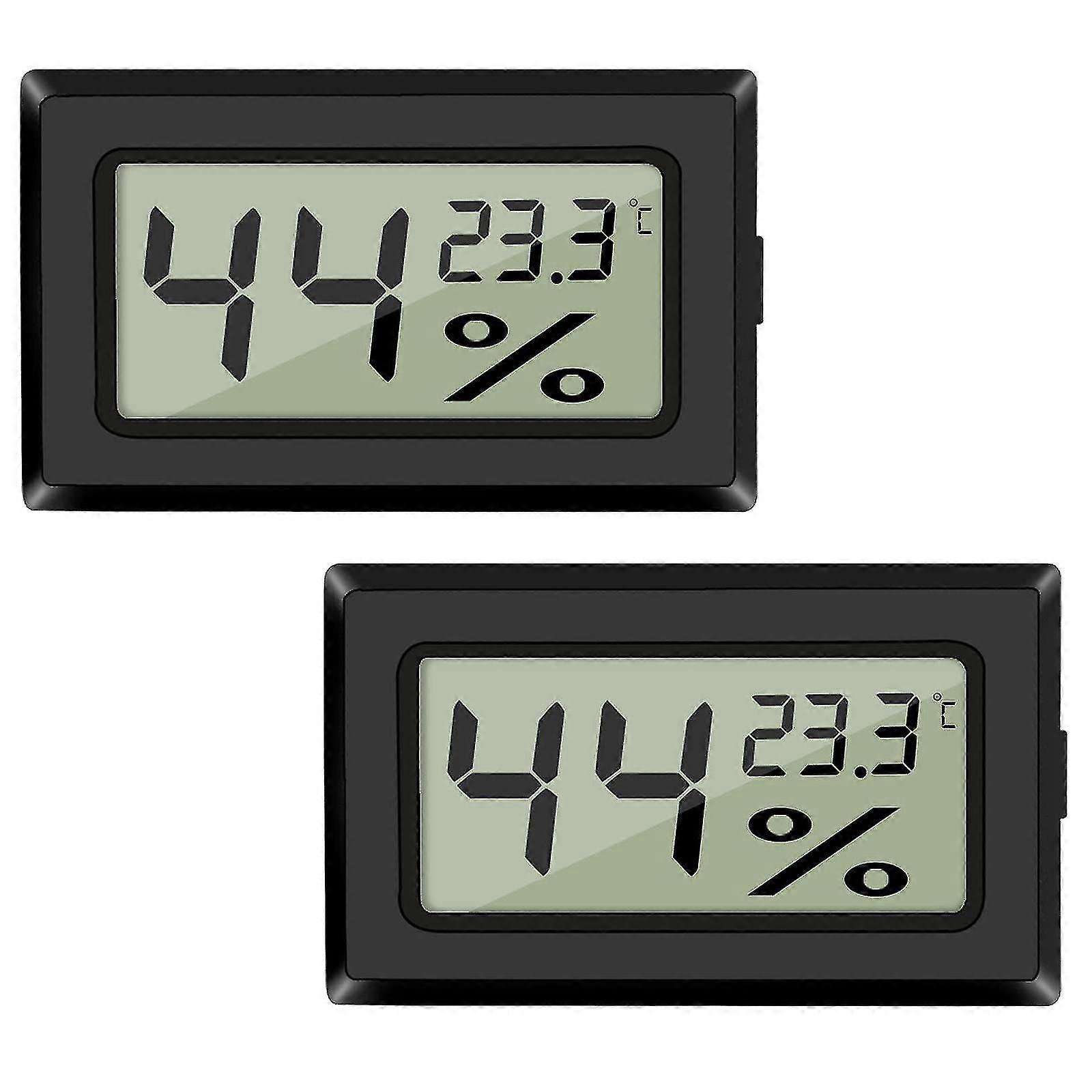 2-pack Lcd Temperature Digital Humidity Thermometer, Mini Digital ...