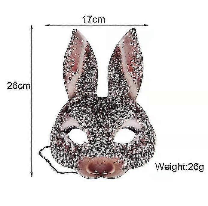 Rabbit Mask Plush Rabbit Mask Animal Head Mask Horrifying Rabbit Mask ...