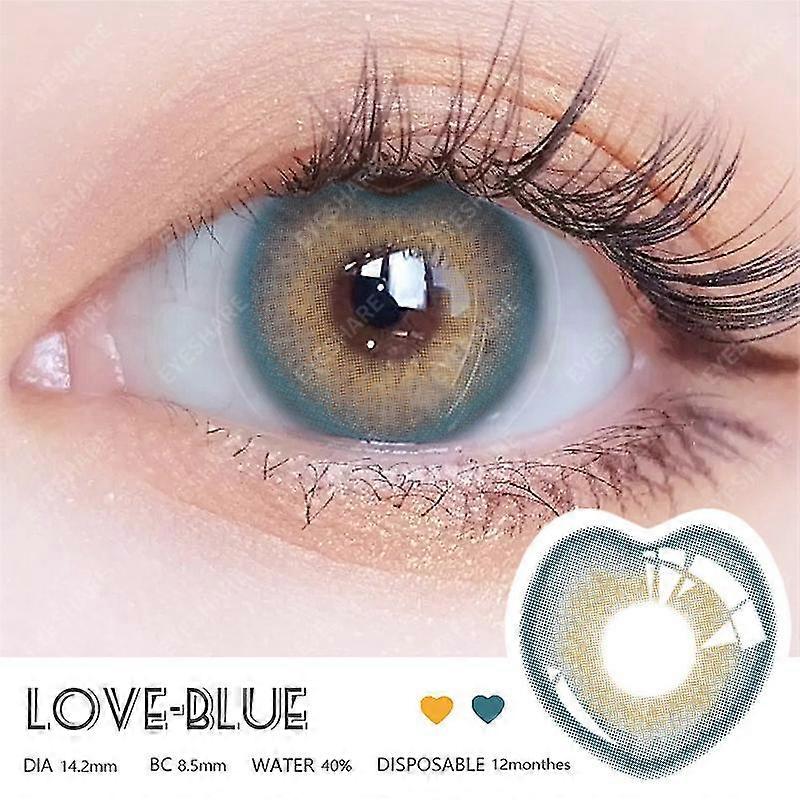 Natural Contact Colored Lenses For Eyes 1pair Multicolor Lens Soft ...
