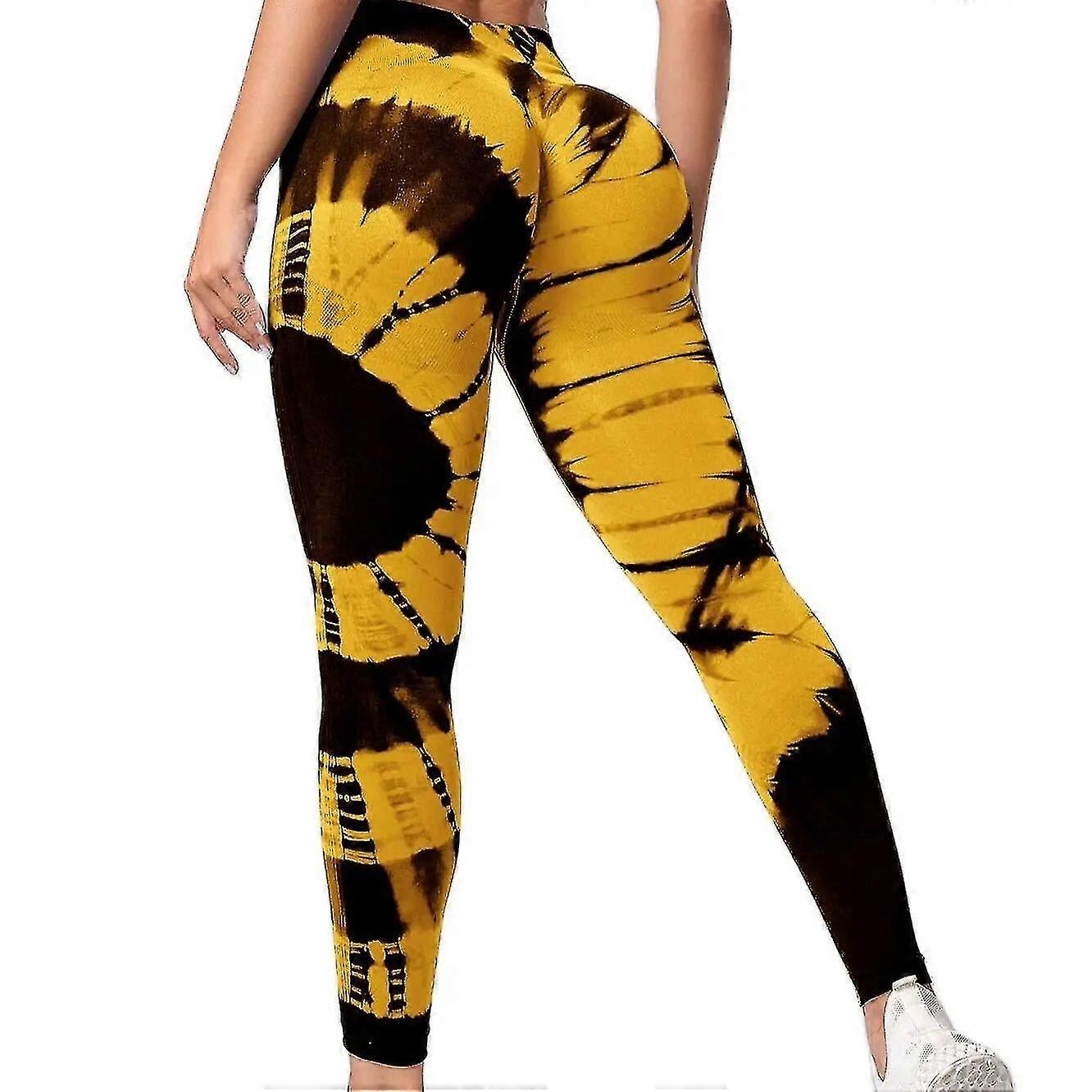 Seamless Leggings For Women Fitness Yoga Pants High Waist Tie Dye Legging Workout Scrunch Butt ...