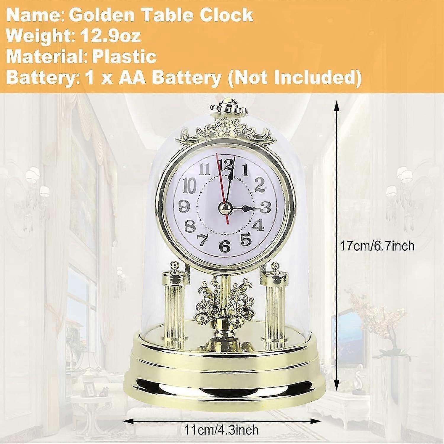 Mantel Clocks,non-ticking Table Clock, Retro Clock,oval Rotating Clock ...