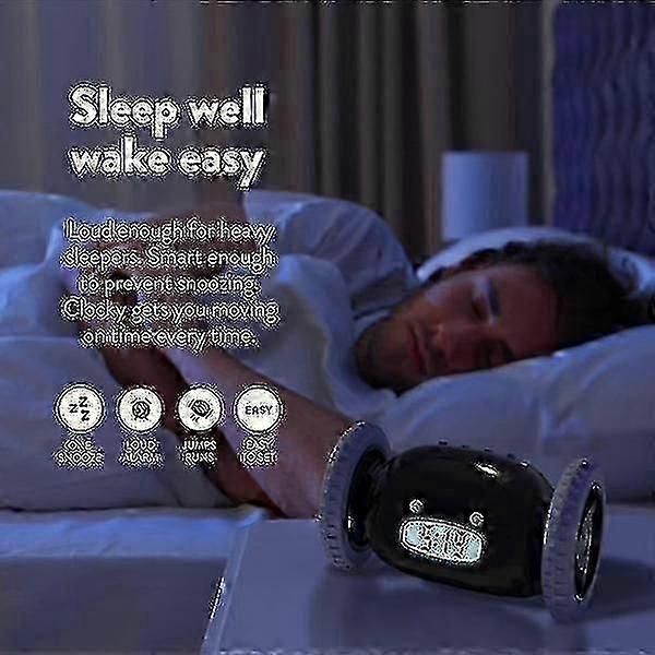 2024 Rolling alarm clock - extra high for heavy sleeping people ...