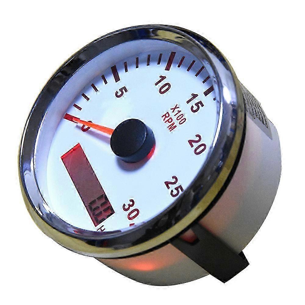Diesel Engine Car Tachometer RPM Gauge Hour Meter REV Counter 3000RPM ...
