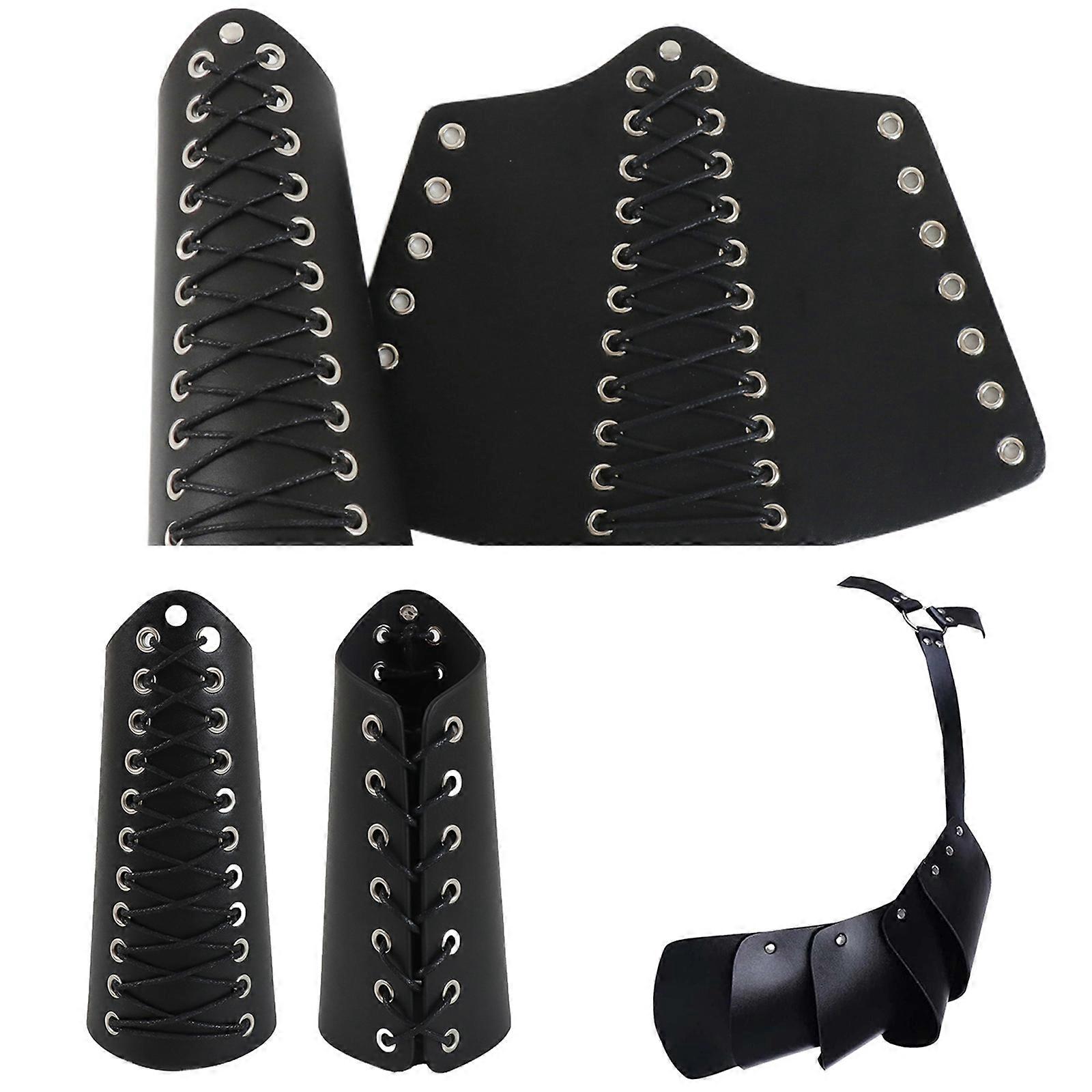 Medieval Renaissance Half Shoulder Cape Arm Bracers Knight Arm ...