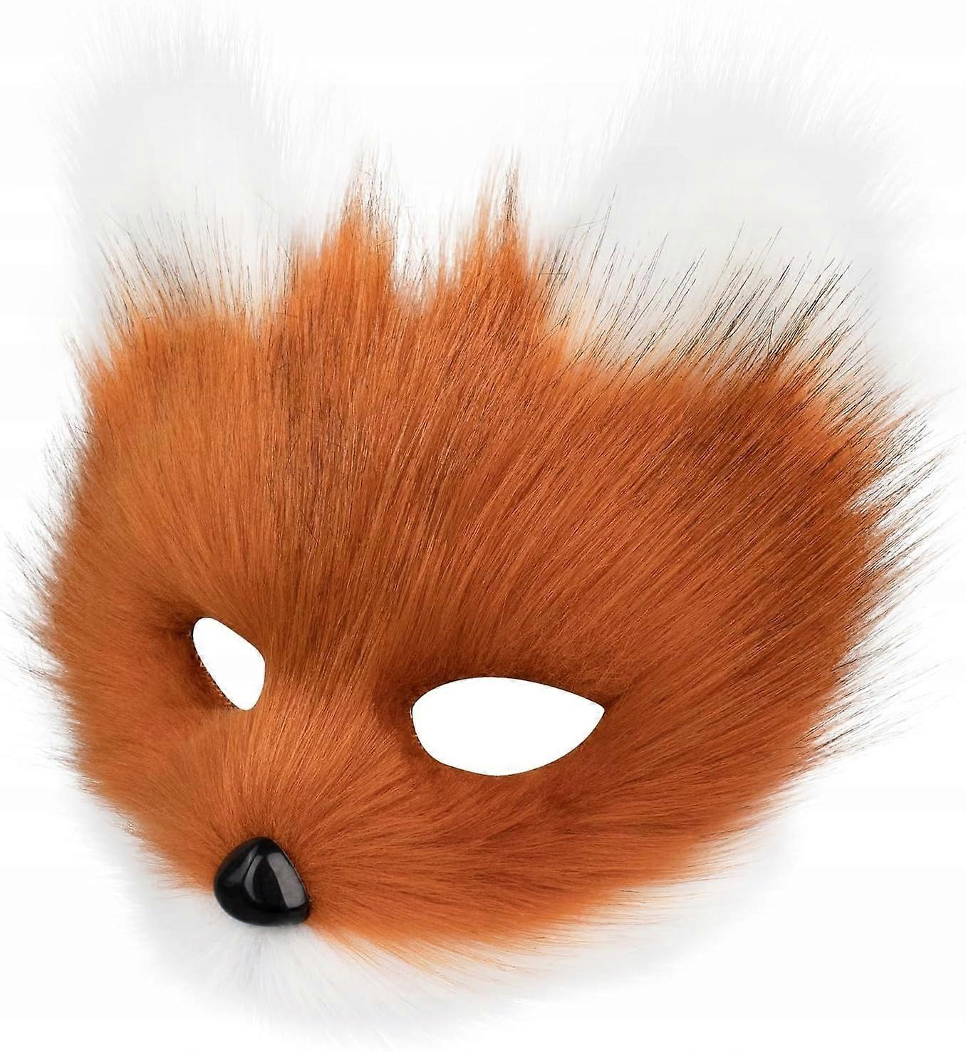 Cosplay Mask Furry + Tail + Paws Mittens Wolf Fox Furry Set 3pcs ...