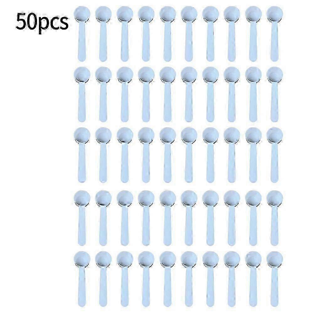 50/100pcs 5ml 5g White Plastic Measuring Spoon Gram Scoop Food Baking ...