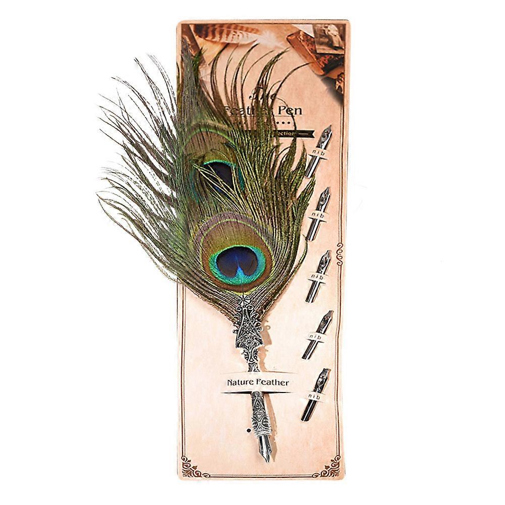 Refined Plated Rod, Peacock Feather Ballpoint Pen, Unique Textures ...