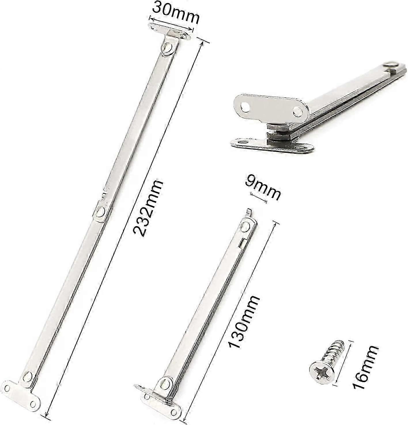 4Pcs Stainless Steel Furniture Hinges Flap Support Hinge Flap Bracket ...