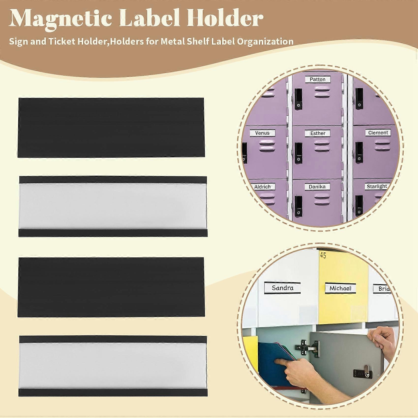 30Pcs Magnetic Label Holders,Sign and Ticket Holder,Holders for Metal ...